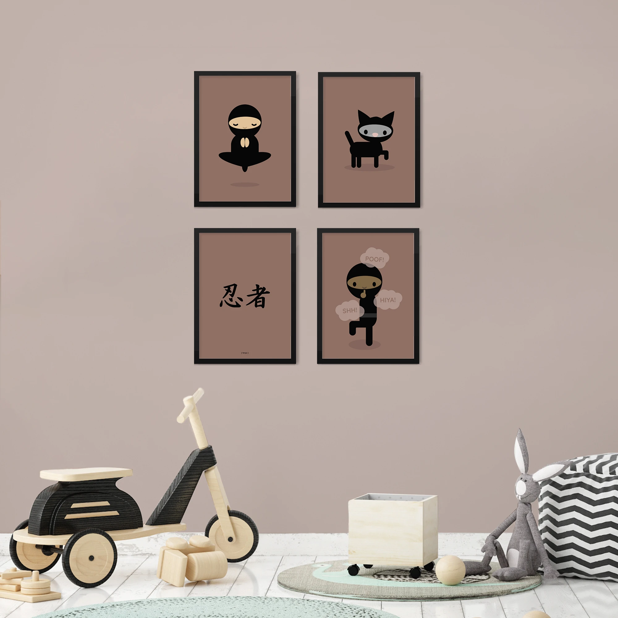 Ninja-julisteet | Taianomainen lastenhuone